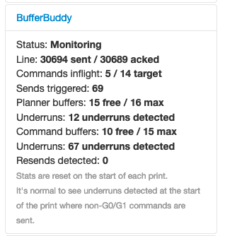 Mitigating Octoprint print quality issues with BufferBuddy